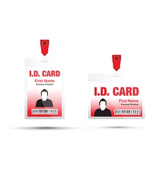 Id card women and men plastic identification Vector Image