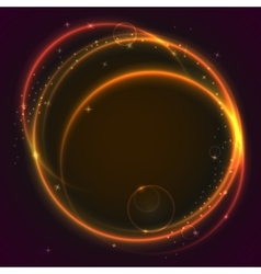 Magic hot gold circle glowing fire ring tr Vector Image