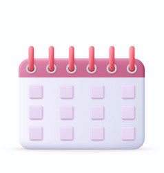 3d calendar notes reminder Royalty Free Vector Image