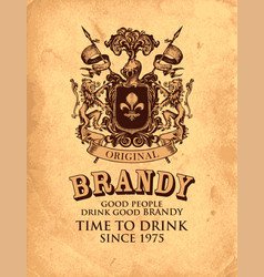 Medieval heraldic coat arms in vintage style Vector Image