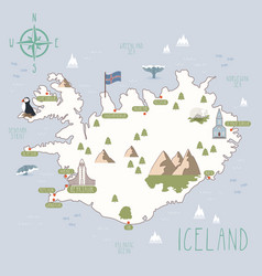 Map of iceland Royalty Free Vector Image - VectorStock