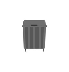 Waste sorting orange trash can with sorted Vector Image