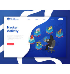 Cyber crime hacking and phishing concept Vector Image
