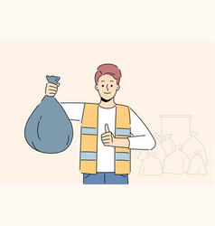 Garbage collector theme image 1 Royalty Free Vector Image