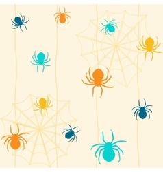 Spiders and web seamless background Royalty Free Vector