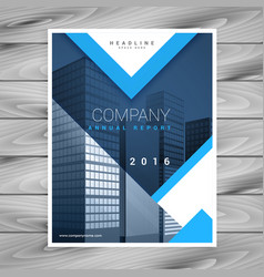 Modern blue business brochure flyer poster design Vector Image