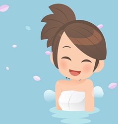 Hot spring objects icons set Royalty Free Vector Image