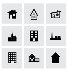 Black factory icons set vector by huhulin - Image #1086765 - VectorStock
