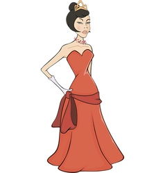 Genie djinn beautiful princess cartoon character Vector Image