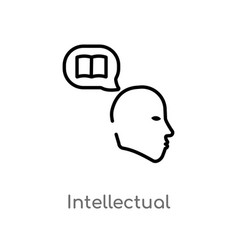 Outline computer vision icon isolated black Vector Image