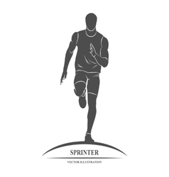Running sprinter athlete Royalty Free Vector Image
