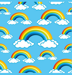 Seamless rainbow pattern on white background Vector Image
