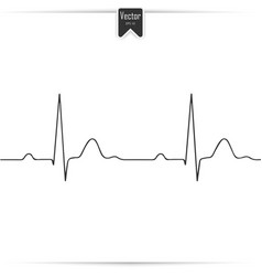 Ecg heartbeat line electrocardiogram normal Vector Image