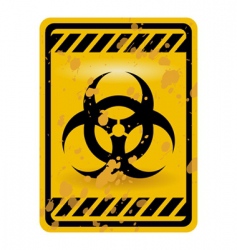 Quarantine sign biohazard danger virus warning Vector Image