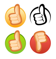 Emoticon doing thumb down Royalty Free Vector Image