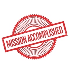 Mission accomplished rubber stamp Royalty Free Vector Image