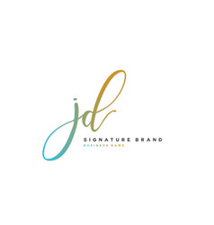 J c jc initial letter handwriting and signature Vector Image