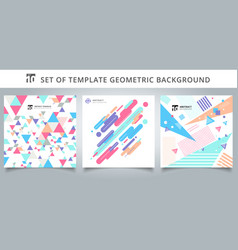 Set template geometric covers design you can use Vector Image