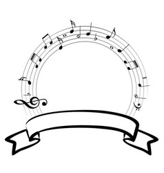 Frame with music notes Royalty Free Vector Image