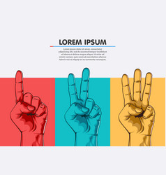 Hand in middle finger sign Royalty Free Vector Image