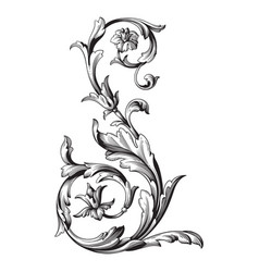 Baroque shield drawing Royalty Free Vector Image