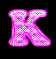 A letter pink bling Royalty Free Vector Image - VectorStock