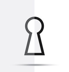 Keyhole isolated icons door key hole with light Vector Image