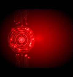 Red gaming interface data digital technology Vector Image