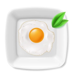 One fried egg symbol healthy food Royalty Free Vector Image