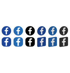 Facebook logo icon Royalty Free Vector Image - VectorStock