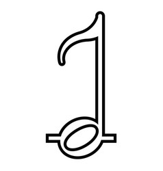 Isolated eighth note musical Royalty Free Vector Image