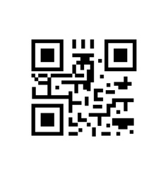 Qr code in red scanning frame isolated on white Vector Image