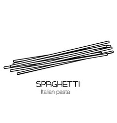 Italian pasta spaghetti on plate Royalty Free Vector Image