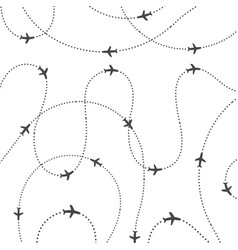 Plane way icon airplane big amplitude waves path Vector Image