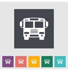 Bus stop sign traffic road Royalty Free Vector Image