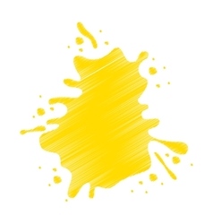 Yellow paint stain isolated icon design Royalty Free Vector