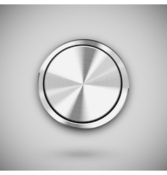 Metallic volume button icon Royalty Free Vector Image