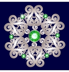 Brooch jewelry design element geometric vintage Vector Image