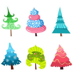Funky trees Royalty Free Vector Image - VectorStock