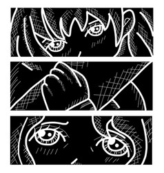 Japanese anime girl Royalty Free Vector Image - VectorStock