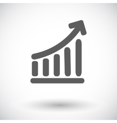 Growth graph icon on white background Royalty Free Vector