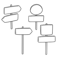 Set of direction post Royalty Free Vector Image