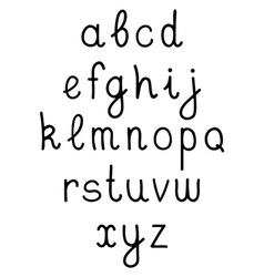 Handwritten font alphabet simple letter Royalty Free Vector