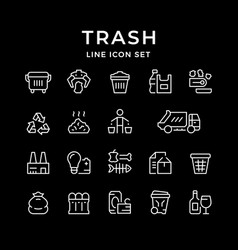 Waste sorting orange trash can with sorted Vector Image