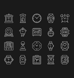 White arrow icons flat design set image Royalty Free Vector