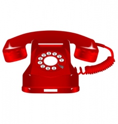 Old red phone vector by AntonioBanderAS - Image #1223942 - VectorStock
