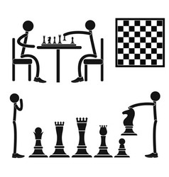 Chess pieces symbols Royalty Free Vector Image