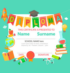 Education diploma kindergarten certificate insects