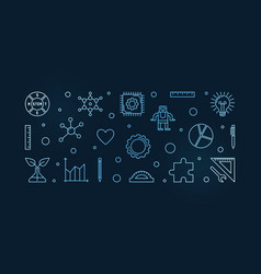 Science technology engineering and math linear Vector Image