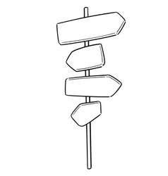 Set of direction post Royalty Free Vector Image